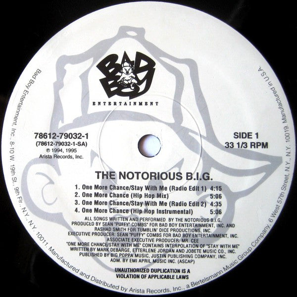 The Notorious BIG* - One More Chance (12"") – mion.records