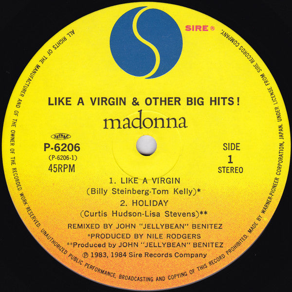 Madonna - Like A Virgin & Other Big Hits! (12"", MiniAlbum, Comp ...