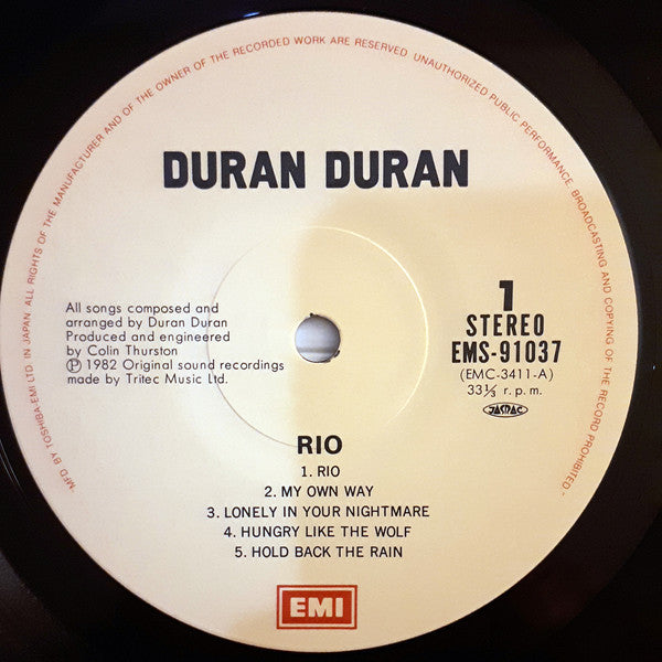 Duran Duran - Rio (LP, Album) – mion.records
